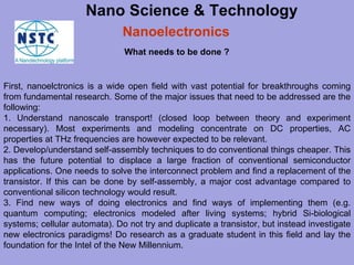 Nanotechnology Presentation For Electronic Industry | PPT