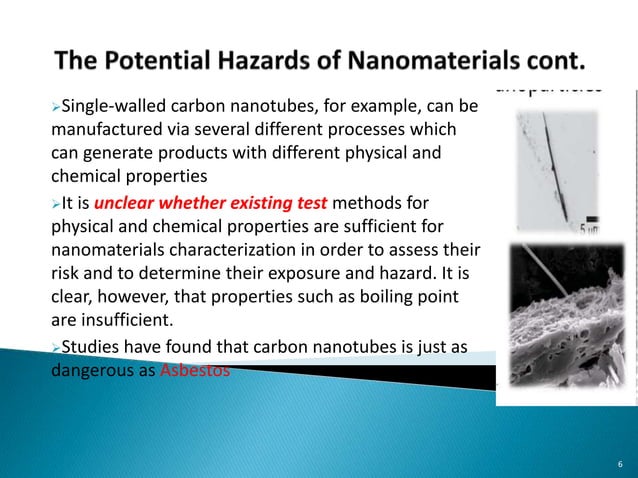 Nanotechnology – safety concerns | PPTX