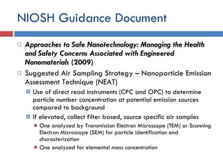 Nanoparticle sampling in academic labs | PPT