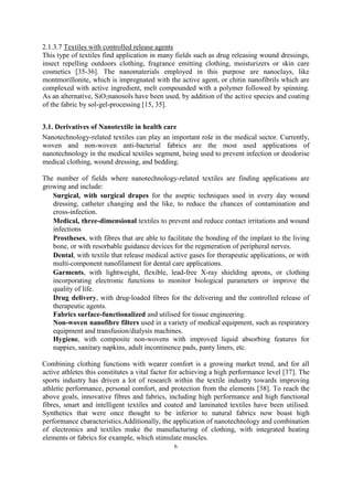 Nanotextile for health care | PDF | Science