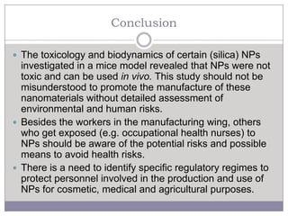 Nanotoxicology and Nanosafety | PPTX