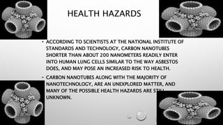 Nano tubes Modern Technology | PPTX