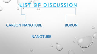 Nano tubes Modern Technology | PPTX