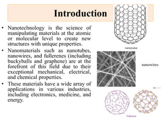 Growth nanotubes, nanowires and fullerens.pptx