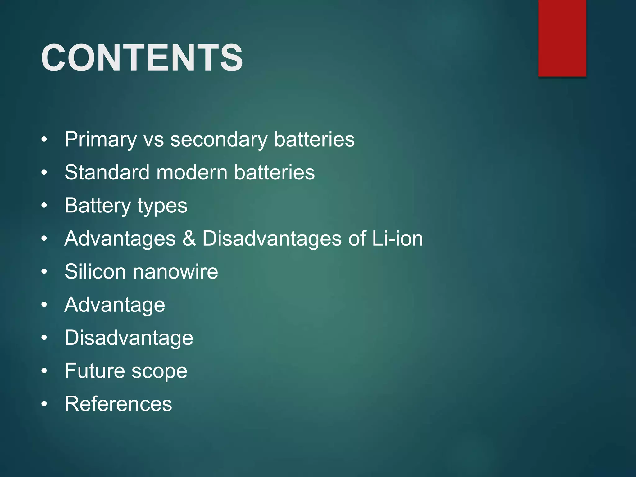 Nanowire battery | PPTX