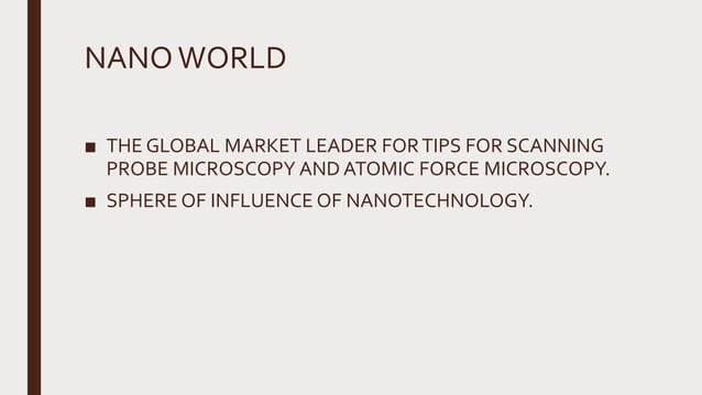 Nano world group3 | PPTX | Physics | Science