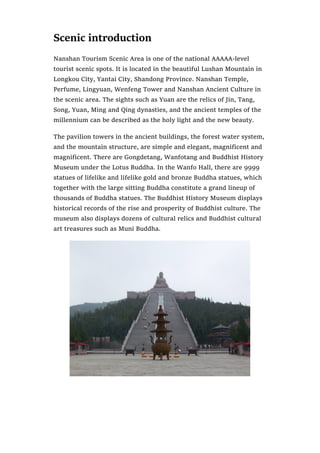Nanshan scenic spot in longkou, yantai | PDF