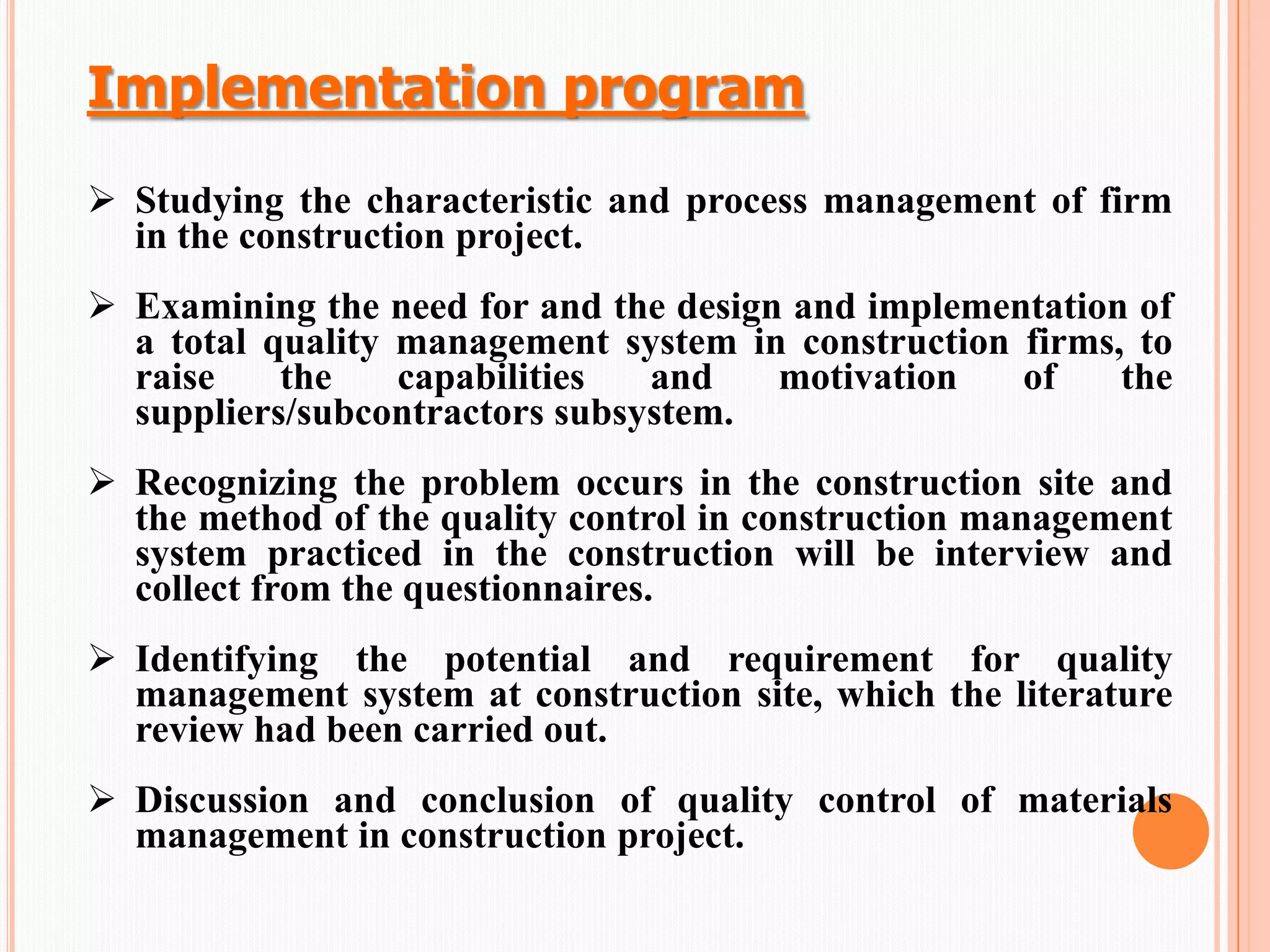 1. STUDY ON QUALITY ASSURANCE AND QUALITY CONTROL MANAGEMENT SYSTEM IN ...