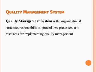 1. STUDY ON QUALITY ASSURANCE AND QUALITY CONTROL MANAGEMENT SYSTEM IN ...