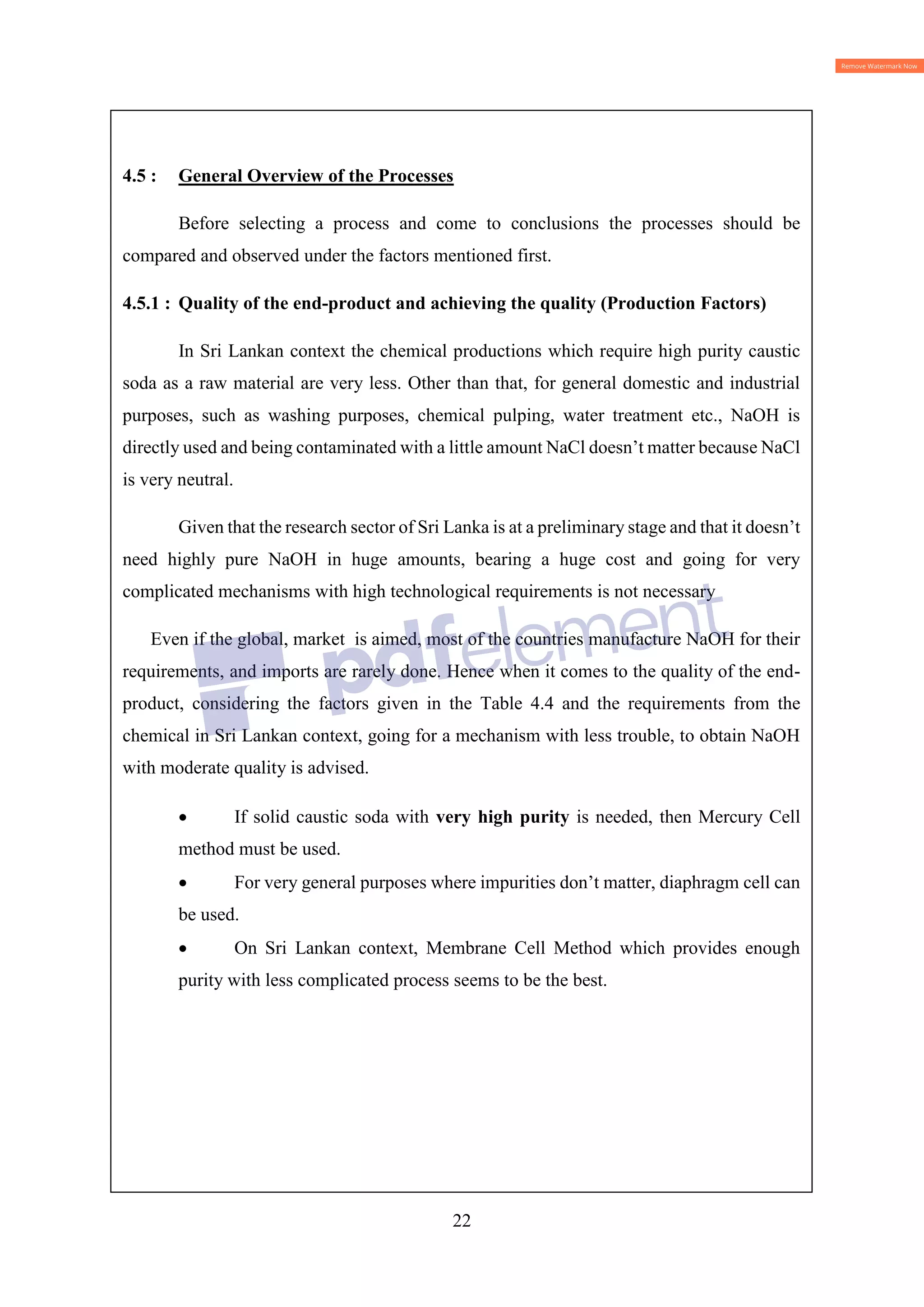 NaOH production | PDF