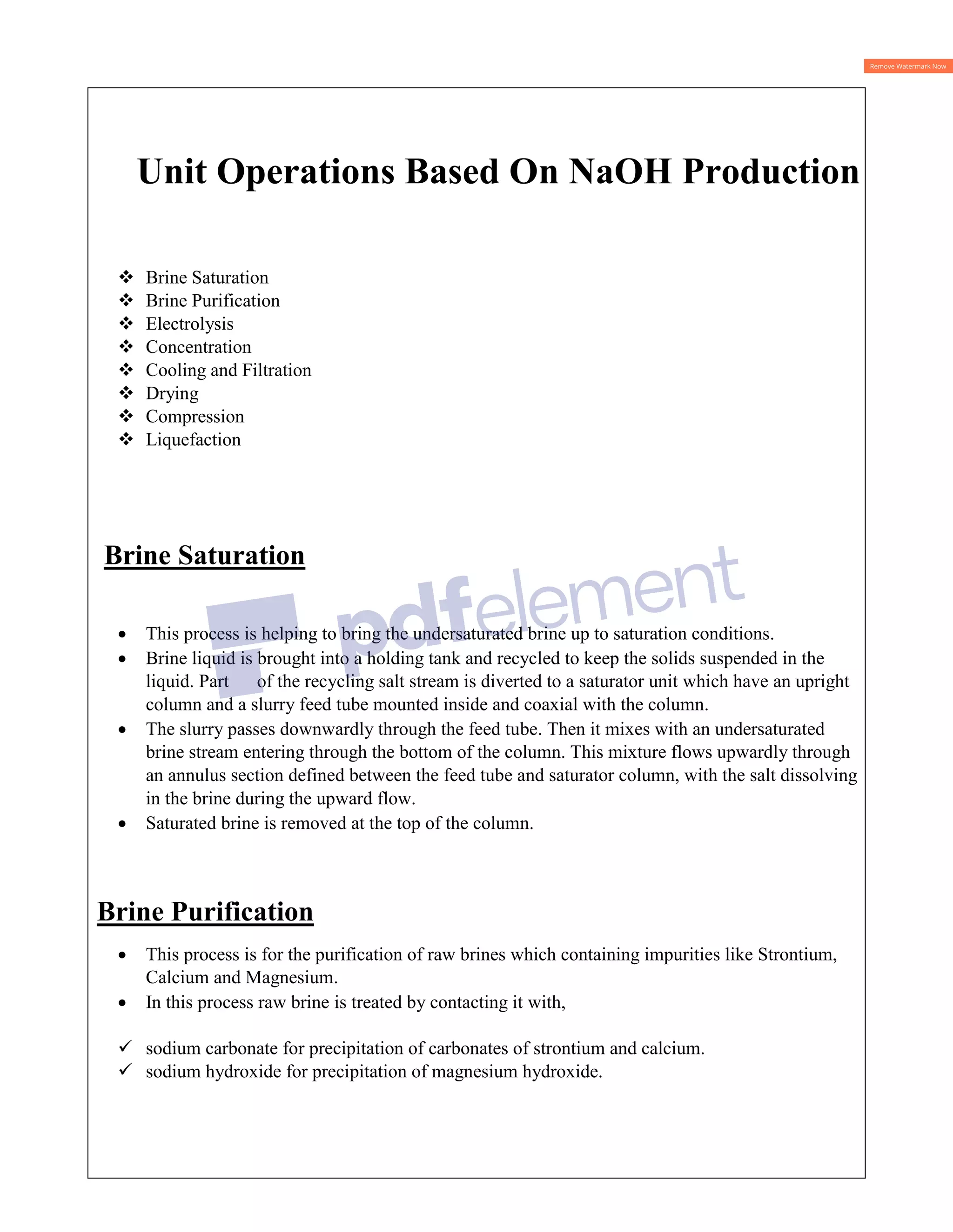 NaOH production | PDF
