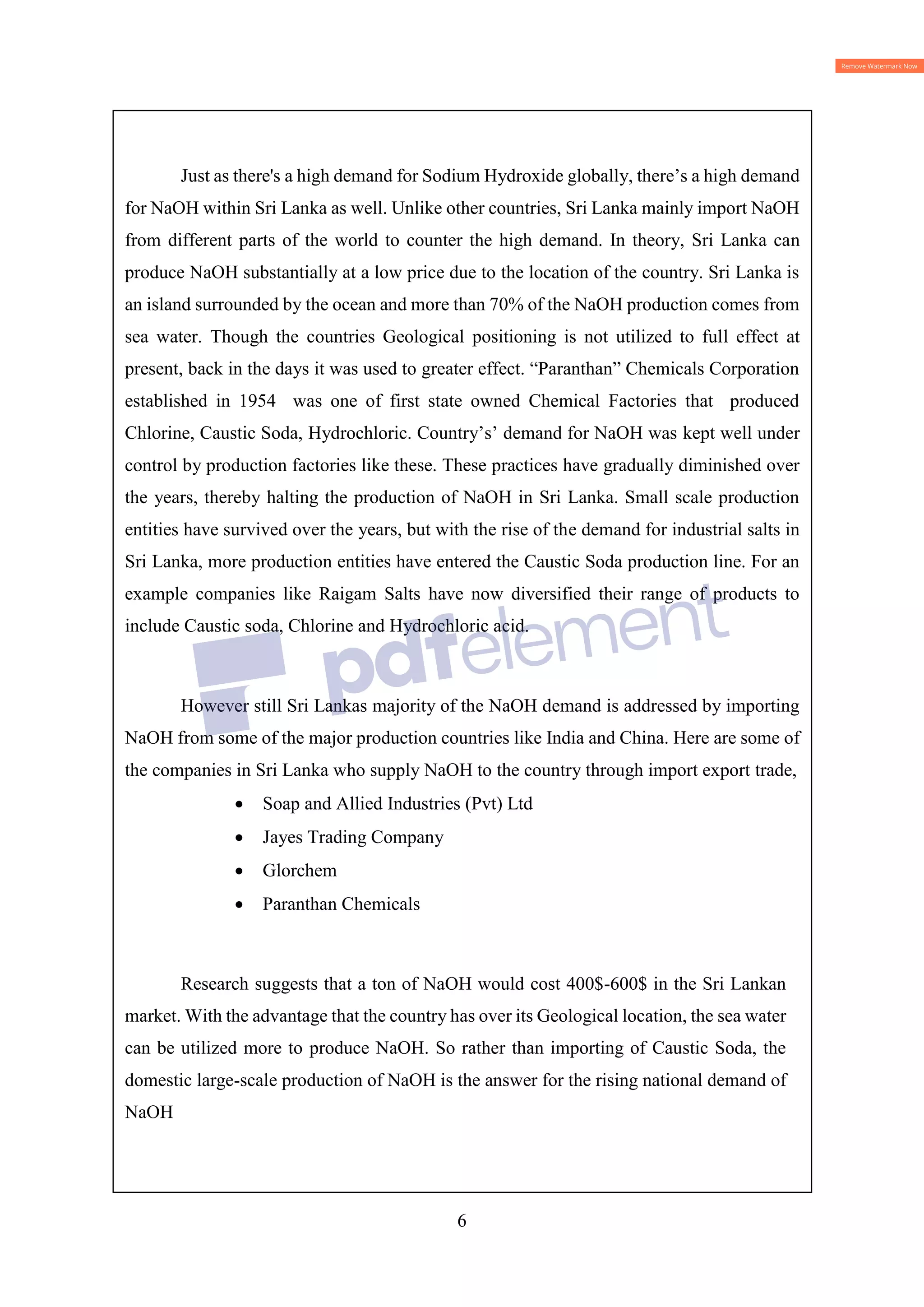 NaOH production | PDF