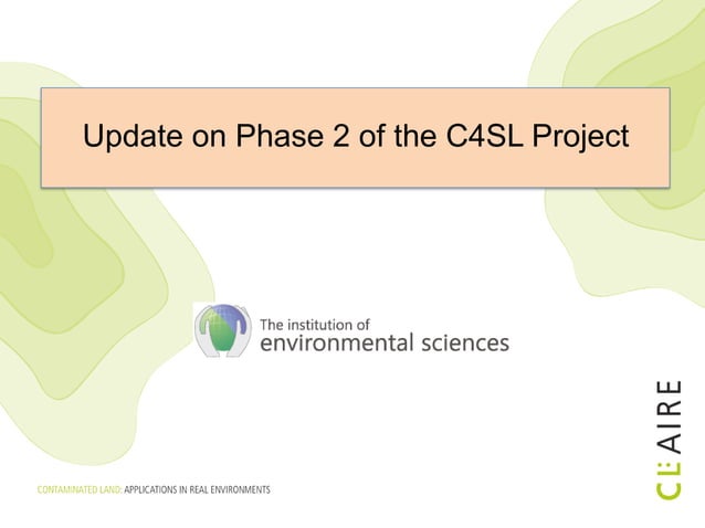 Update on Phase 2 of the C4SL Project | PPT