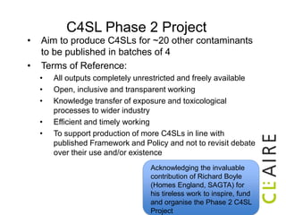 Update on Phase 2 of the C4SL Project | PPT