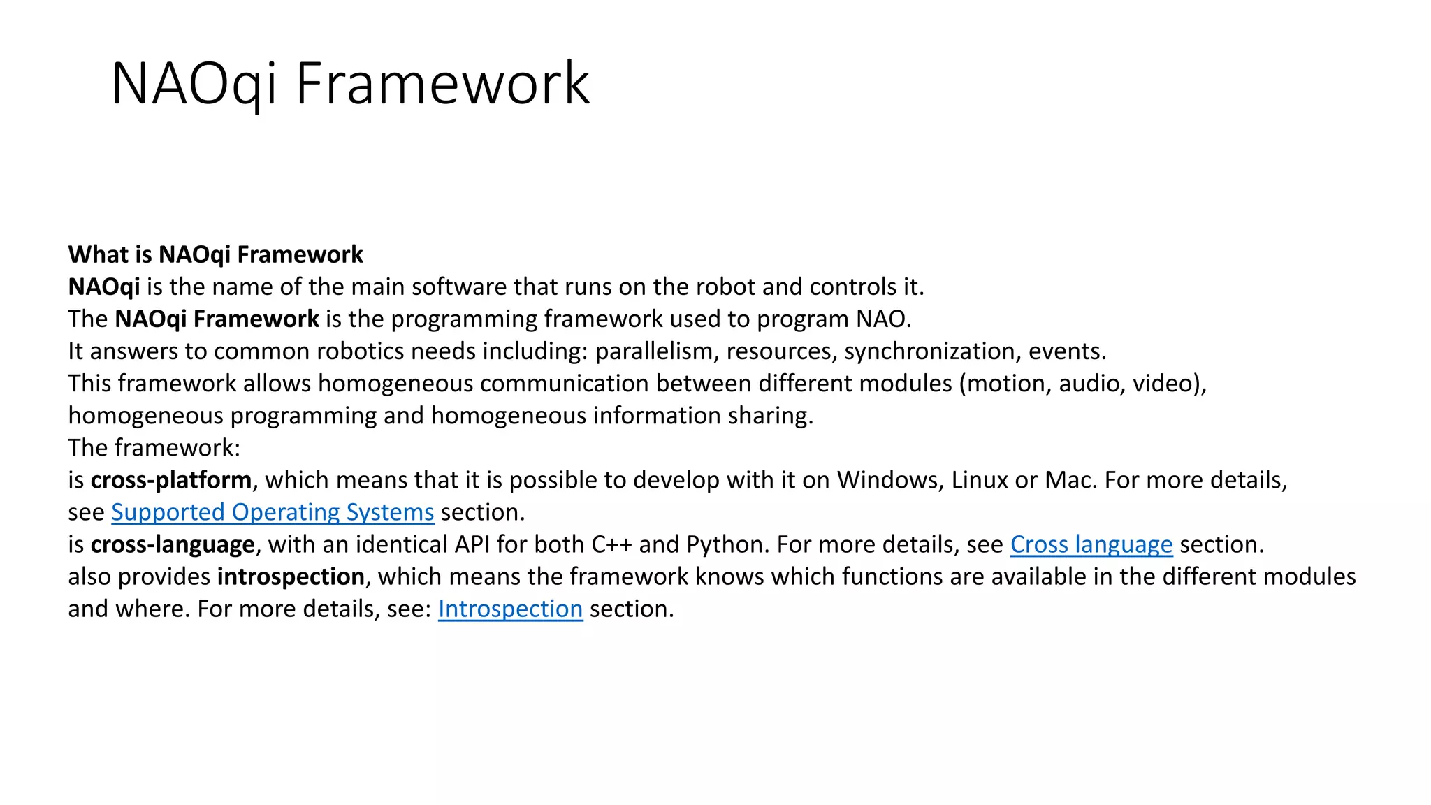 NAOqi framework | PPT