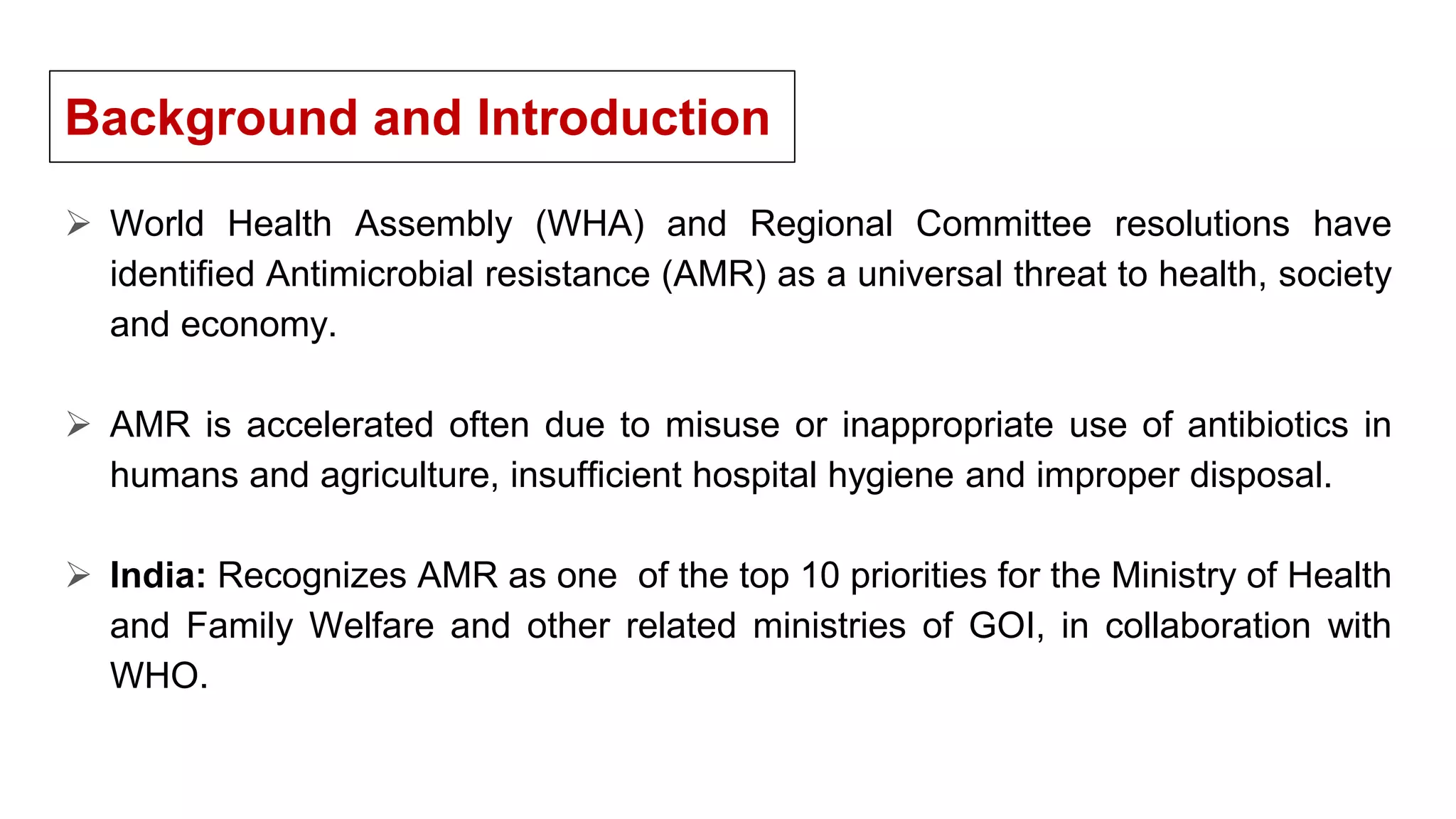 Global and National Action Plan on Anti-Microbial Resistance | PPTX