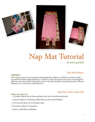 Nap Mat Tutorial | PDF