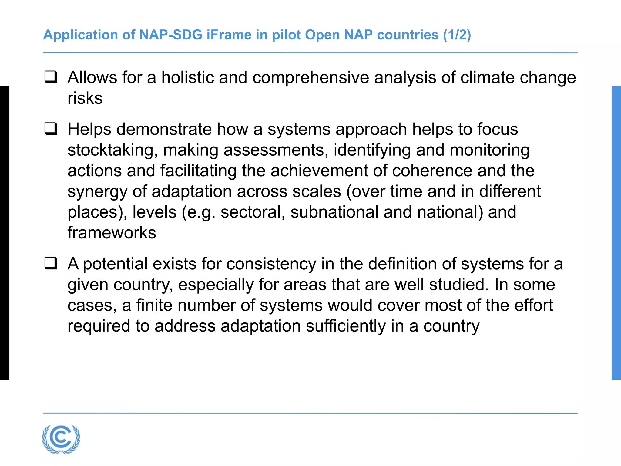 Integrative Framework for NAPs and SDGs (NAP-SDG iFrame) | PDF