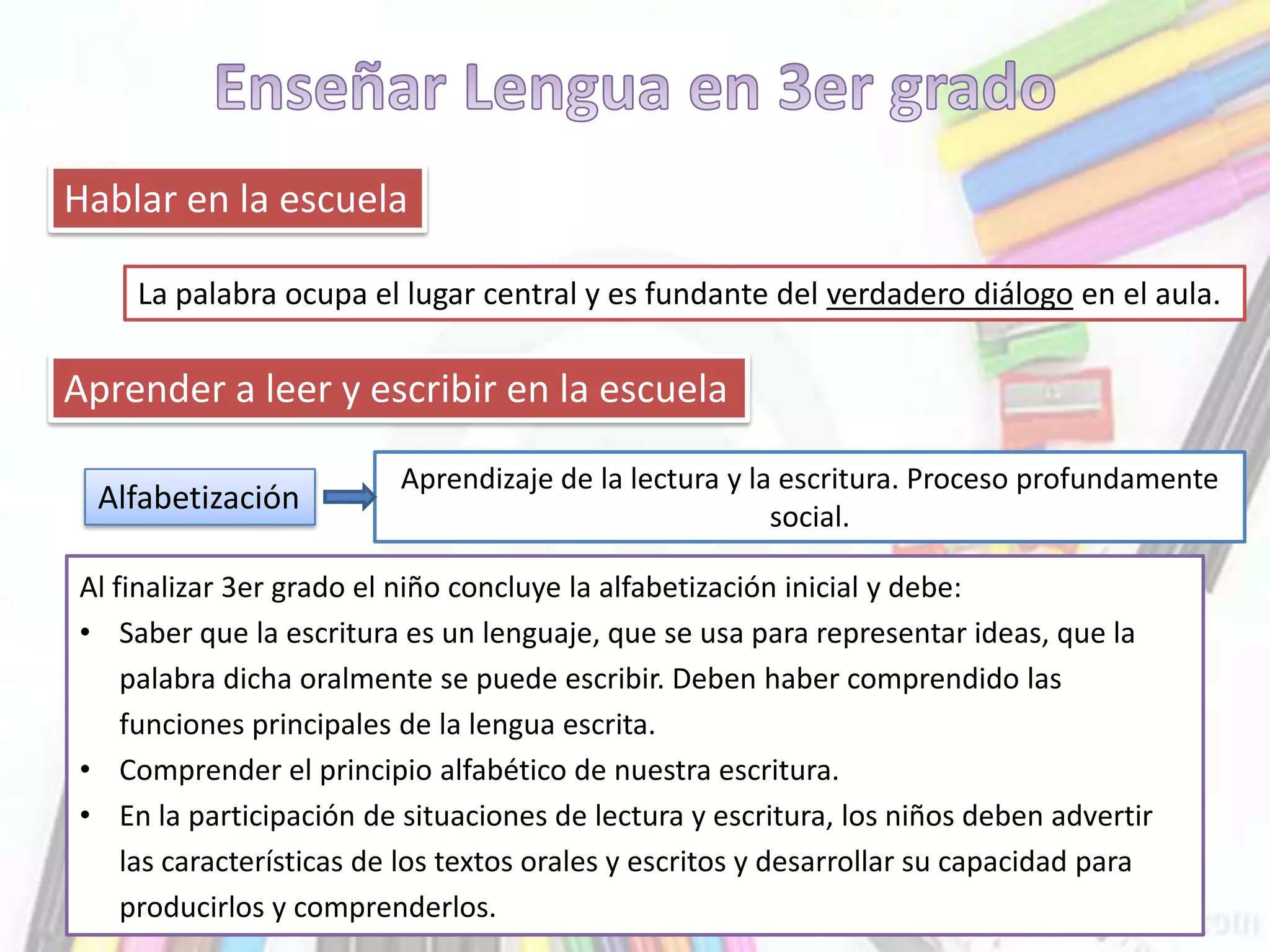 3er grado - Lengua | PPT