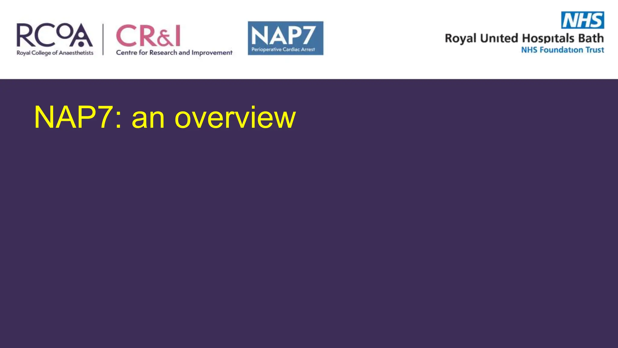 NAP7 Overview Slides Cardiac arrest perioperative | PPT