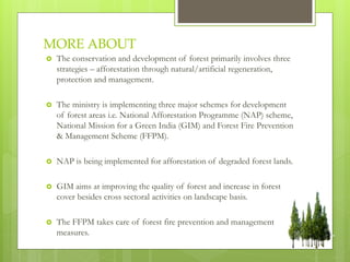 AFFORESTATION AND NATIONAL AFFORESTATION PROGRAMME AND ACT - 2016 | PPTX