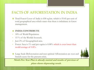 AFFORESTATION AND NATIONAL AFFORESTATION PROGRAMME AND ACT - 2016 | PPTX