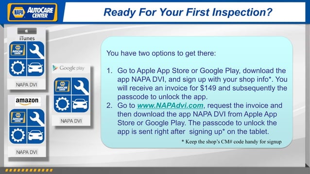 NAPA Digital Vehicle Inspection Program | PPT