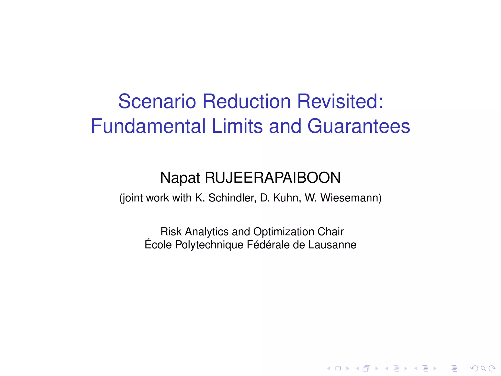 Scenario Reduction Ppt