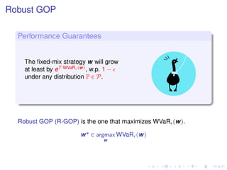 Robust Growth-Optimal Portfolios | PDF