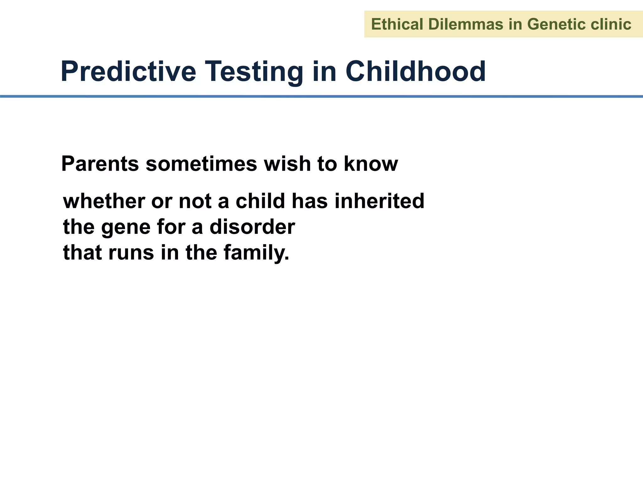 Ethical and Legal Issues Related to Medical Genetics | PPTX