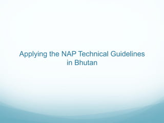 National Adaptation Plan (NAPs) Bhutan | PDF | Business | Business and ...