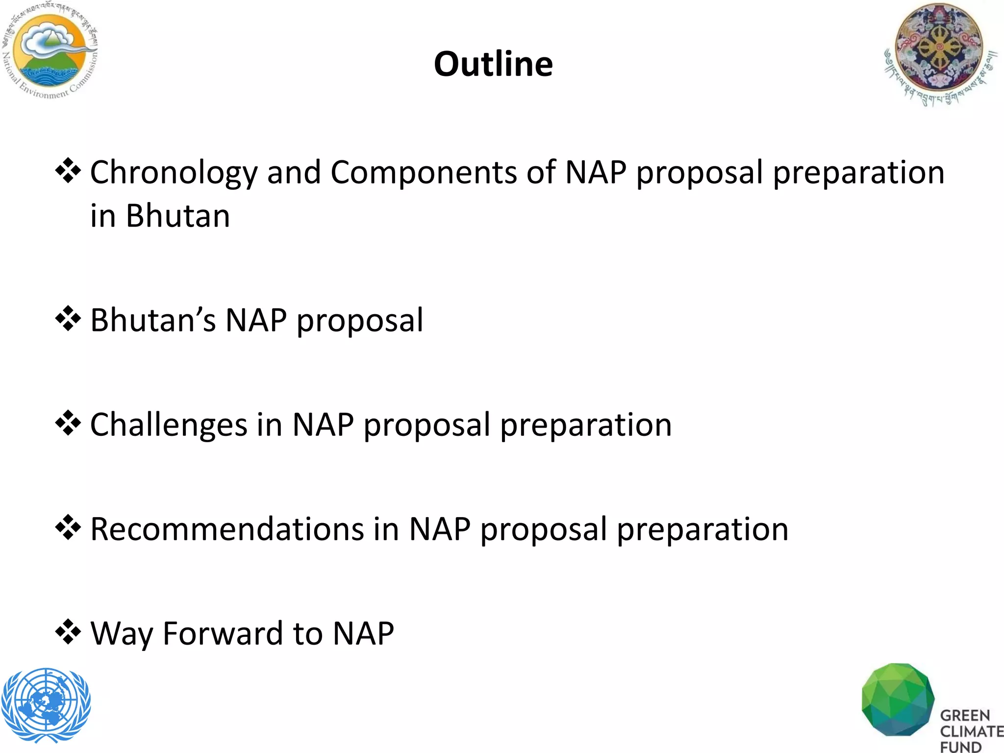 2.1.1. Country approaches in designing the formulation of NAPs - Bhutan ...