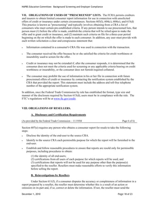 Background Screening and Employer Compliance with the FCRA | PDF