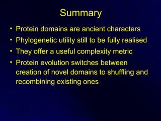 Protein structural domains, the Tree of Life and the evolution of ...