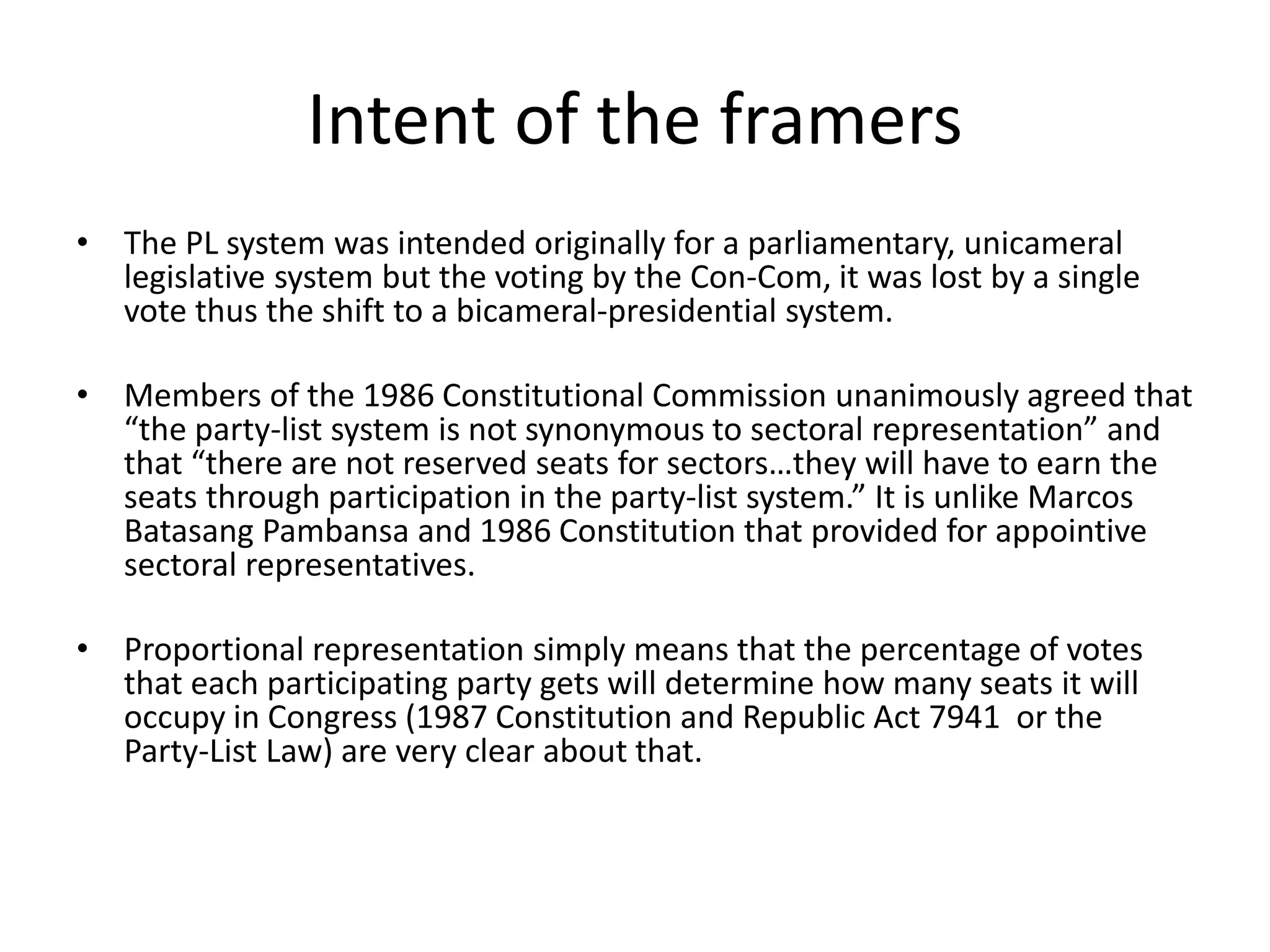 Party List System in the Philippines: An Assessment | PPTX
