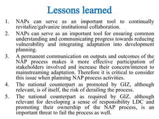 TOGO's experience in the context of formulation and implementation of ...