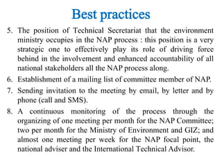 TOGO's experience in the context of formulation and implementation of ...