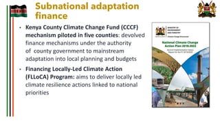 Kenya’s Approach to National and Subnational Finance for Climate Change ...