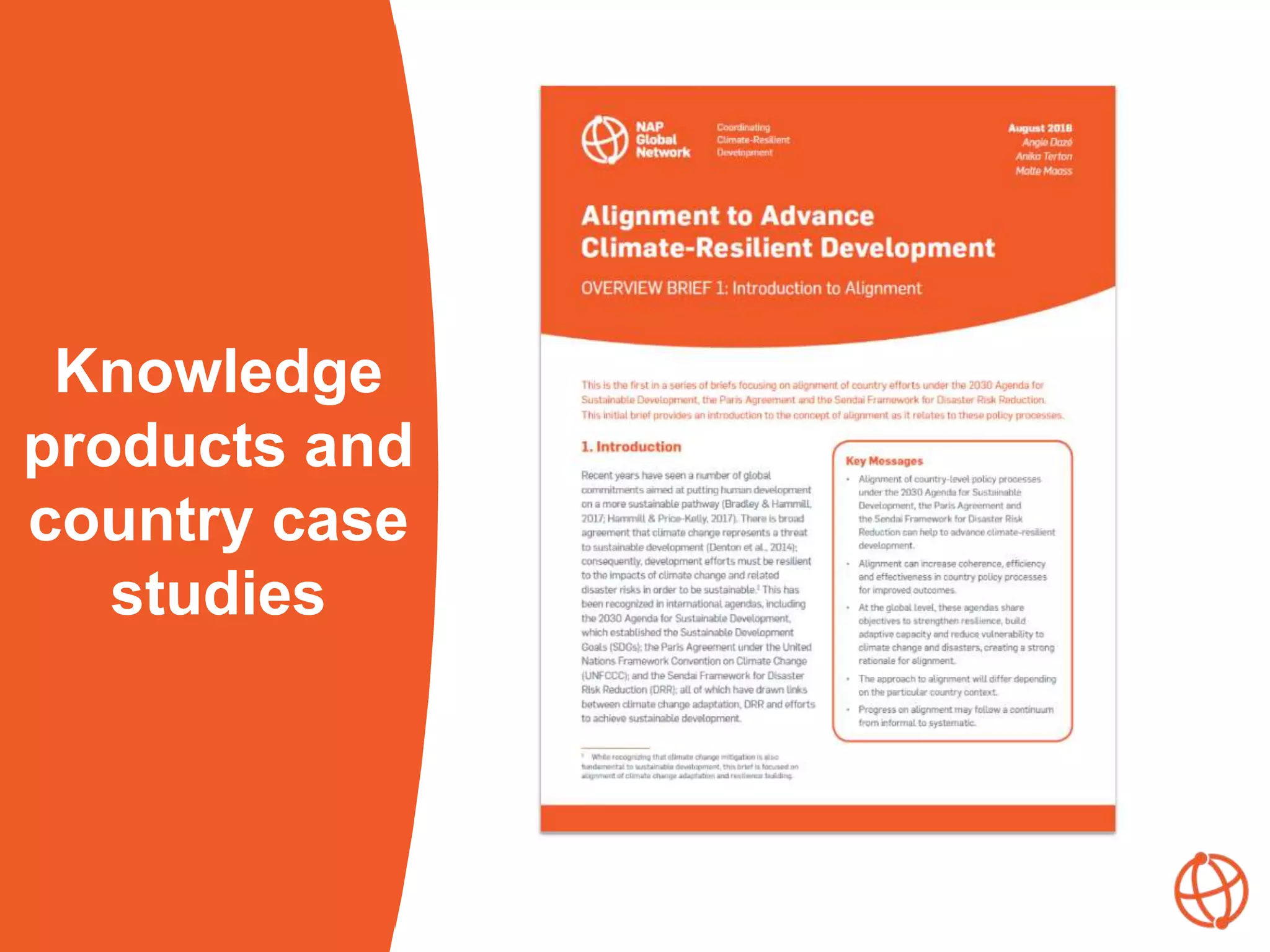 Alignment to Advance Climate-Resilient Development | PPT