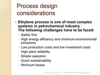 Naphtha Cracking Unit : Ethylene Production | PPTX