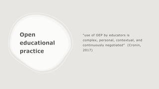 Introduction to Open Educational Practice | PPT