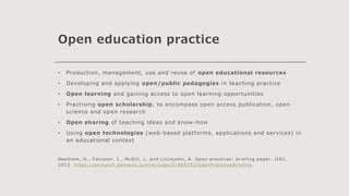 Introduction to Open Educational Practice | PPT