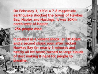 Napier earthquake | PPTX