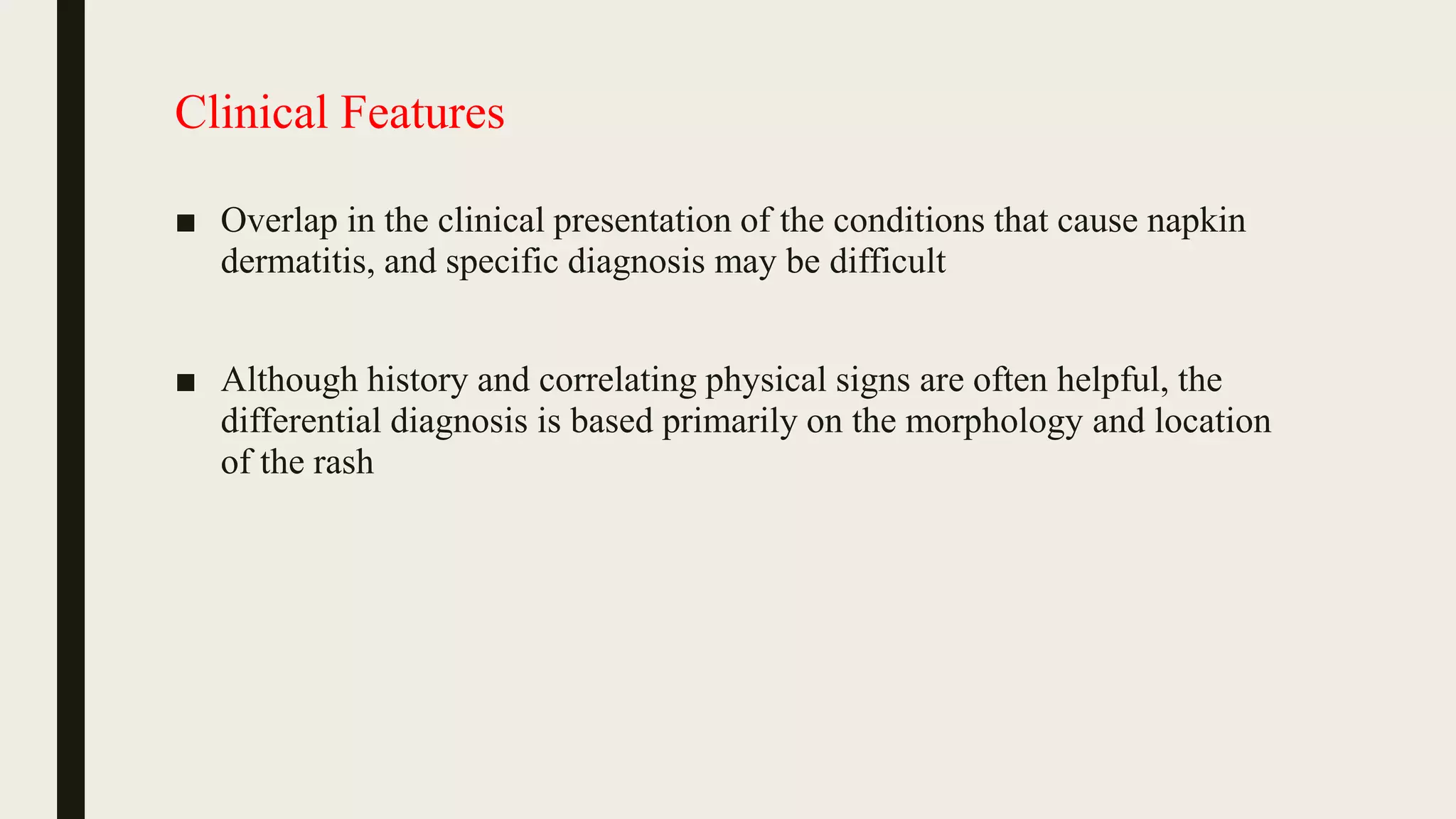 Napkin dermatitis Dr Sandeep Lal V | PPTX