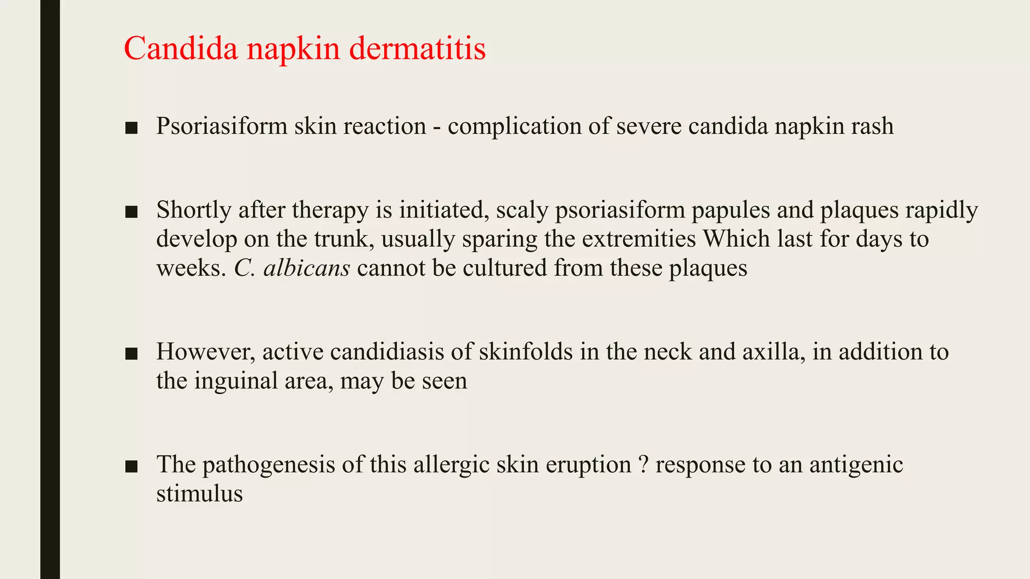 Napkin dermatitis Dr Sandeep Lal V | PPTX