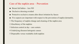 Napkin dermatitis Dr Sandeep Lal V | PPTX