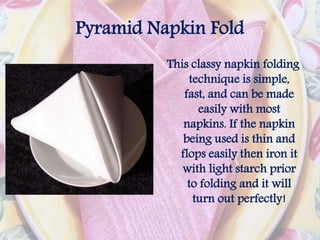 Napkin folding | PPTX