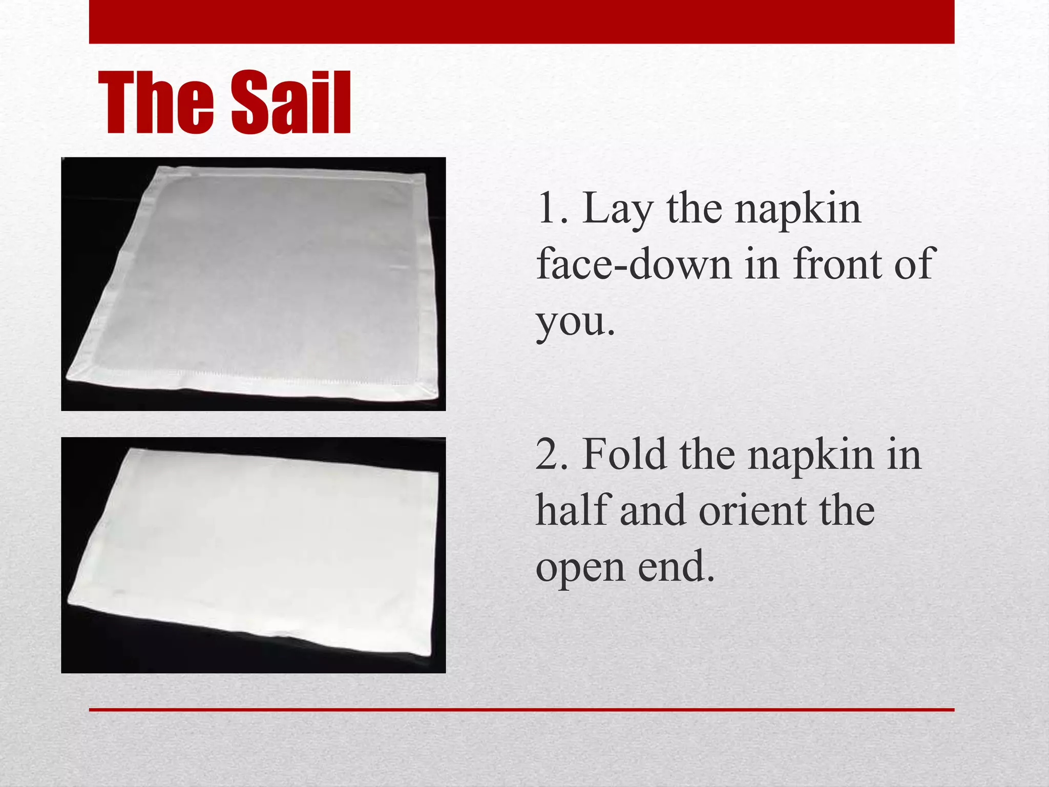 Napkin folding ppt | PPTX