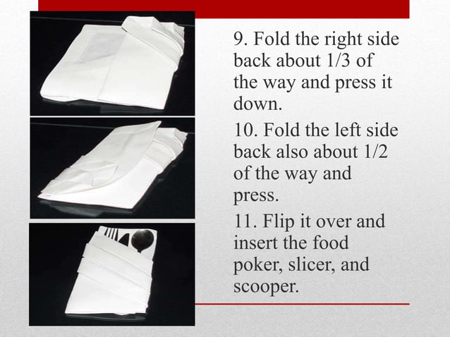 Napkin folding ppt | PPTX