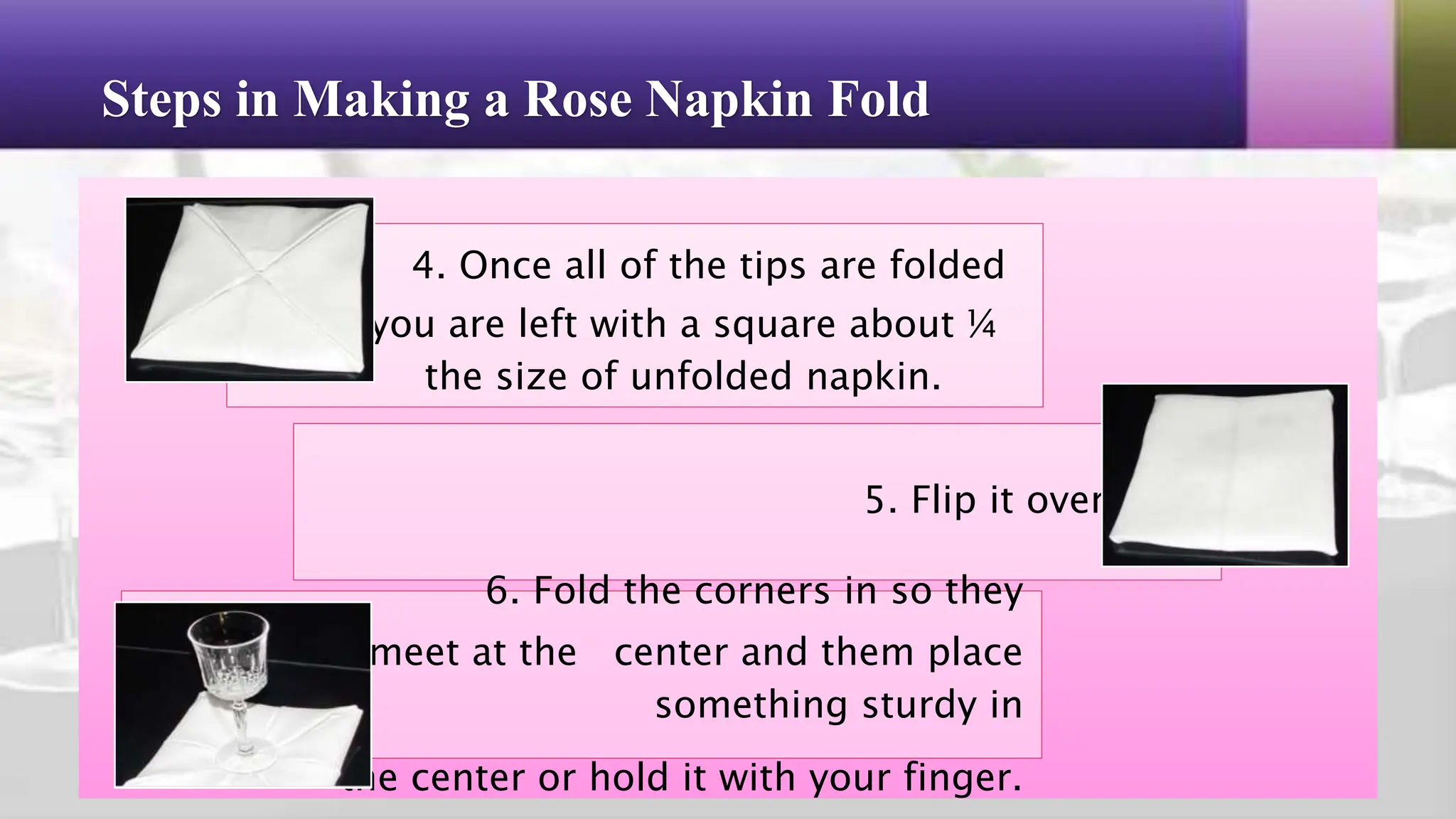 napkin folding ppt for CO.pptx